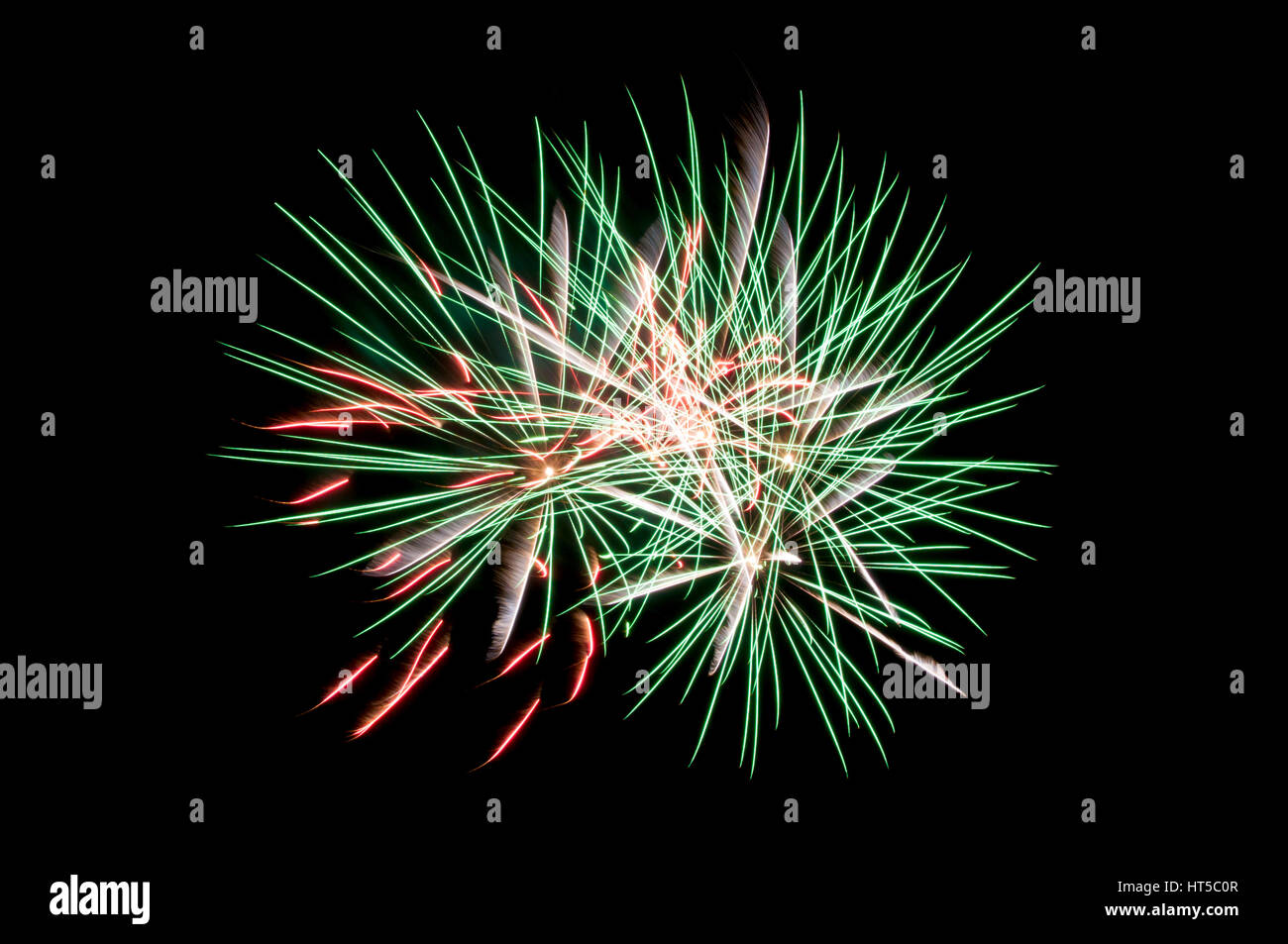 multicolor fireworks on black background Stock Photo - Alamy