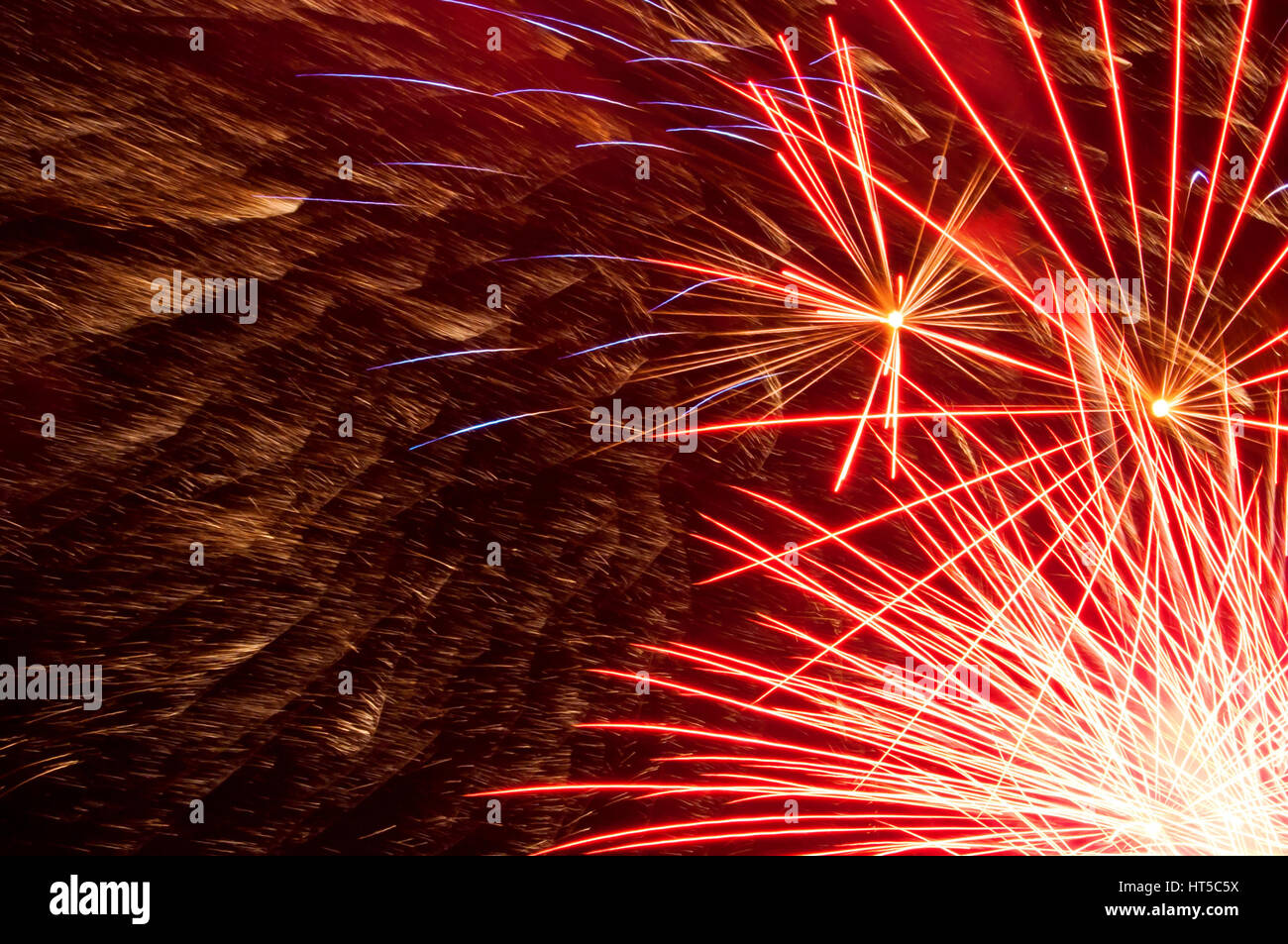 red fireworks close-up Stock Photo - Alamy