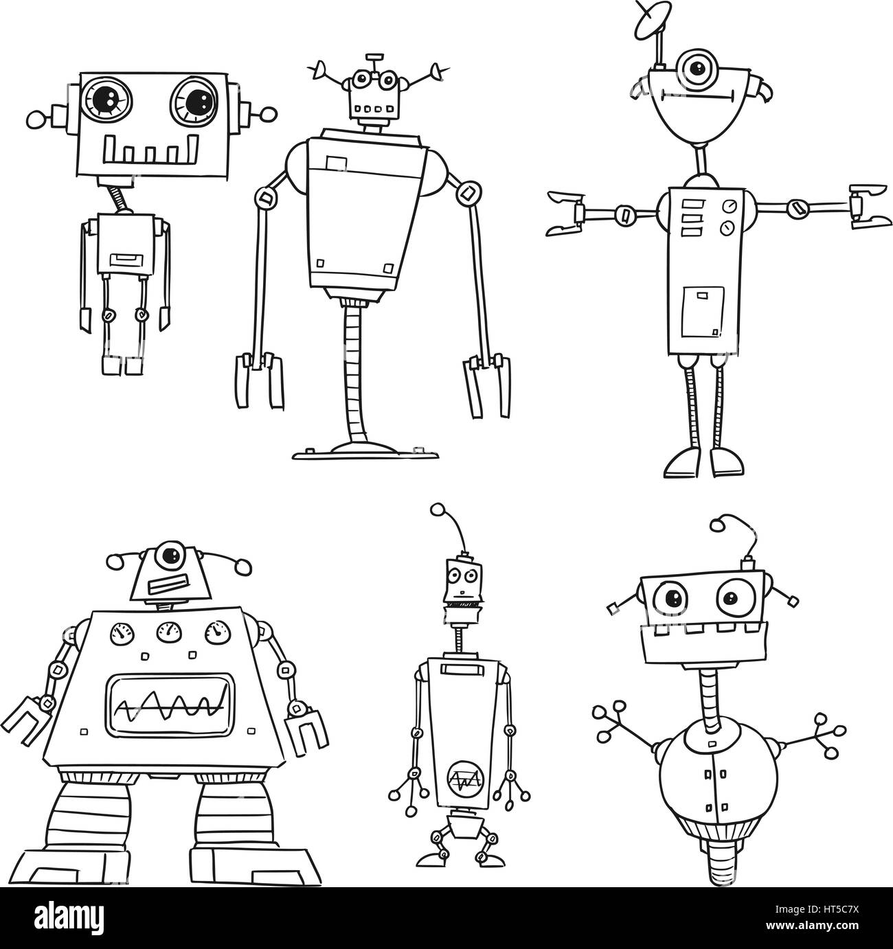 Stylized robot Stock Vector Images - Alamy