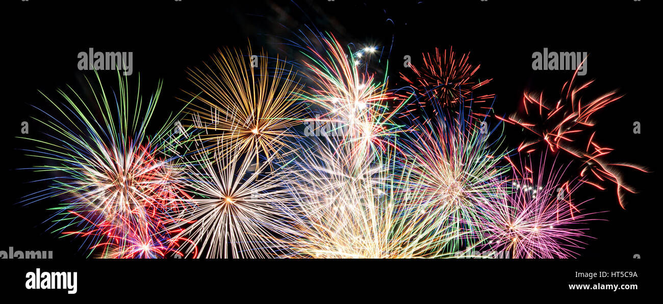 Panorama fireworks hi-res stock photography and images - Alamy