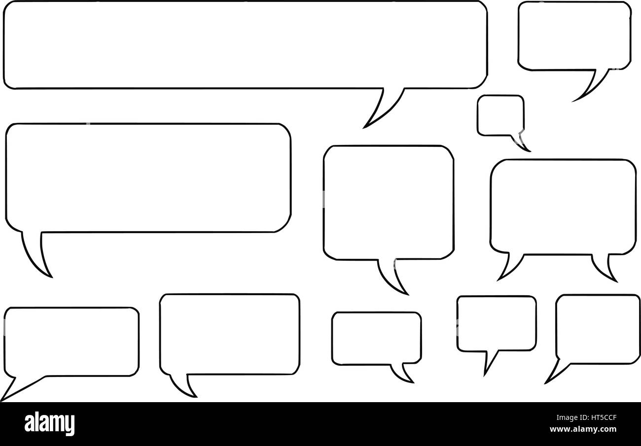 Set03 of vector speech text bubbles Stock Vector Image & Art - Alamy