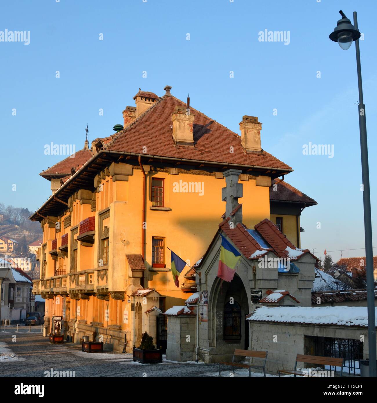 Typical urban landscape of the city Brasov, a town situated in ...