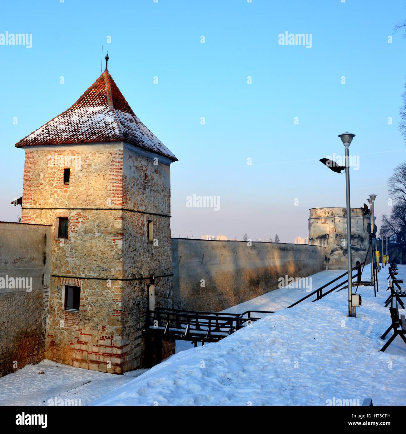 Typical urban landscape of the city Brasov, a town situated in ...