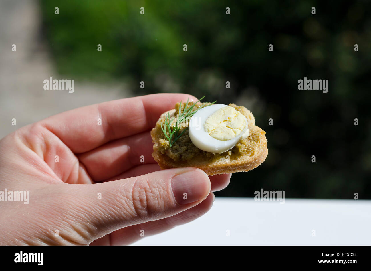 Healthy food in a woman hand Stock Photo - Alamy