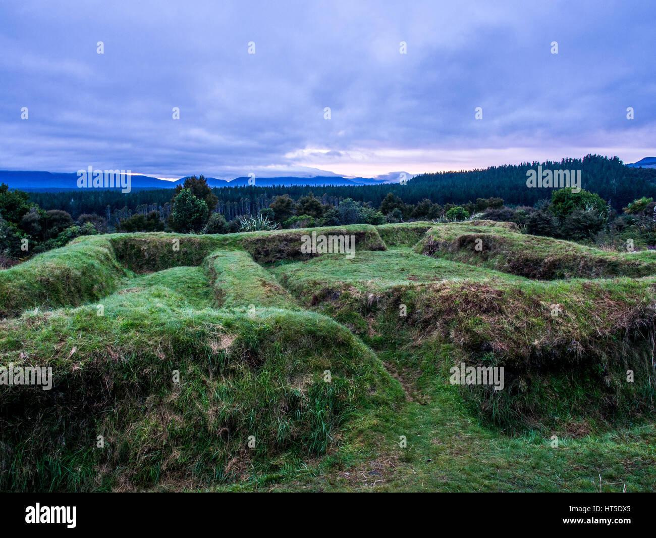 Te Porere Redoubt is the earthworks of a fortification bult by the ...