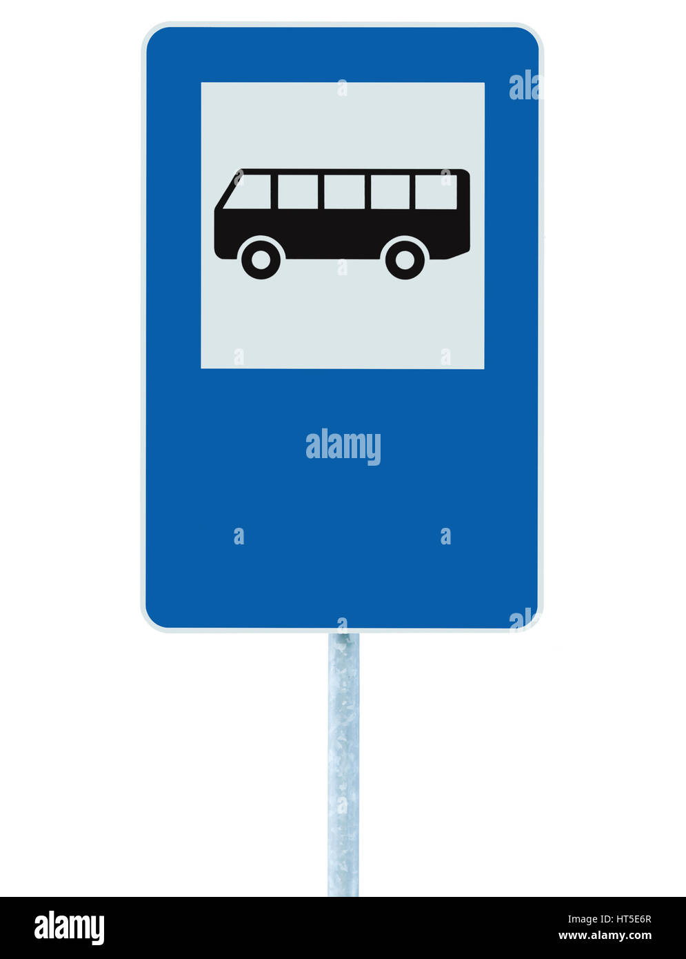 Blue Bus Stop Sign