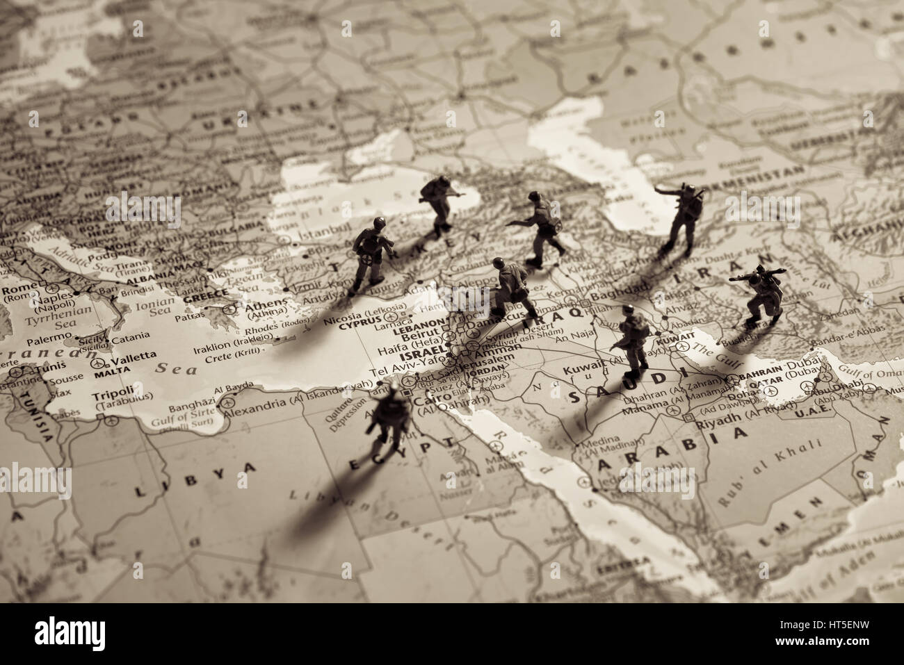 Middle east conflict map hi-res stock photography and images - Alamy