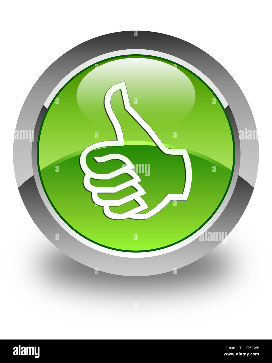 Like icon isolated on glossy green round button abstract illustration ...