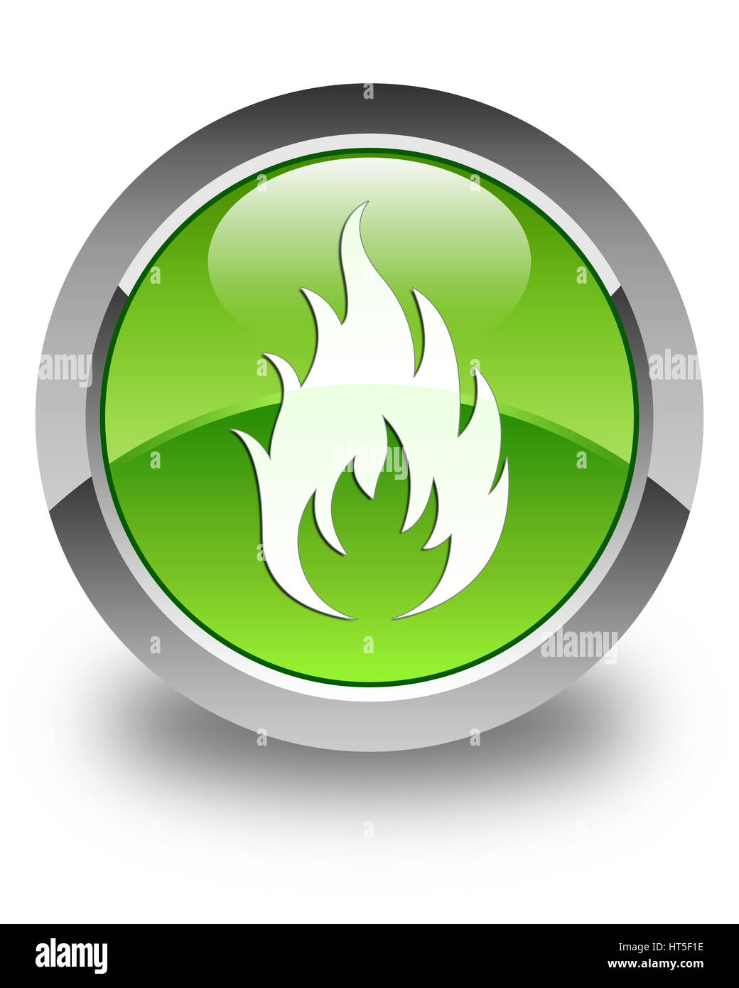 Fire icon green hi-res stock photography and images - Alamy