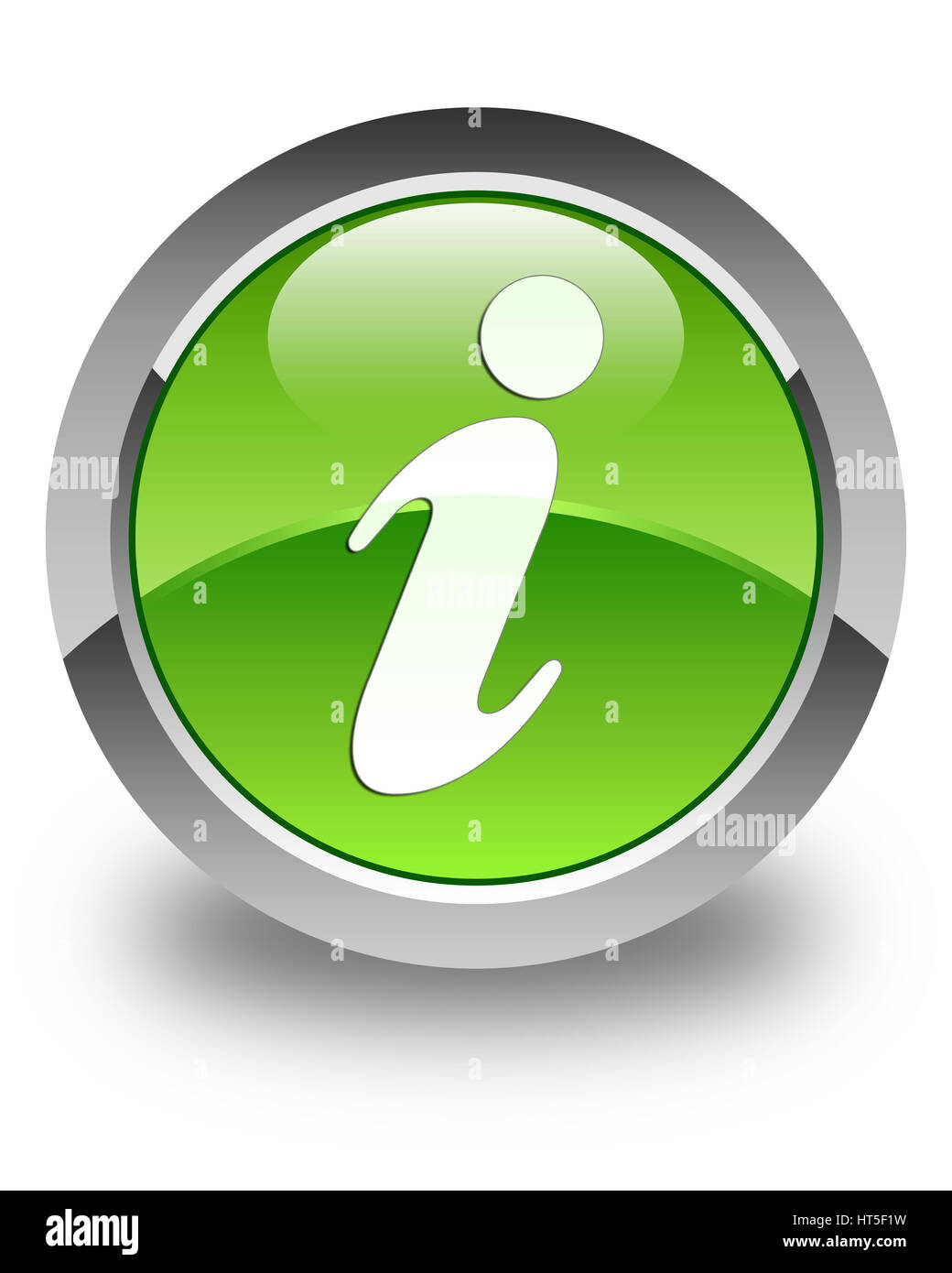 Info icon isolated on glossy green round button abstract illustration ...