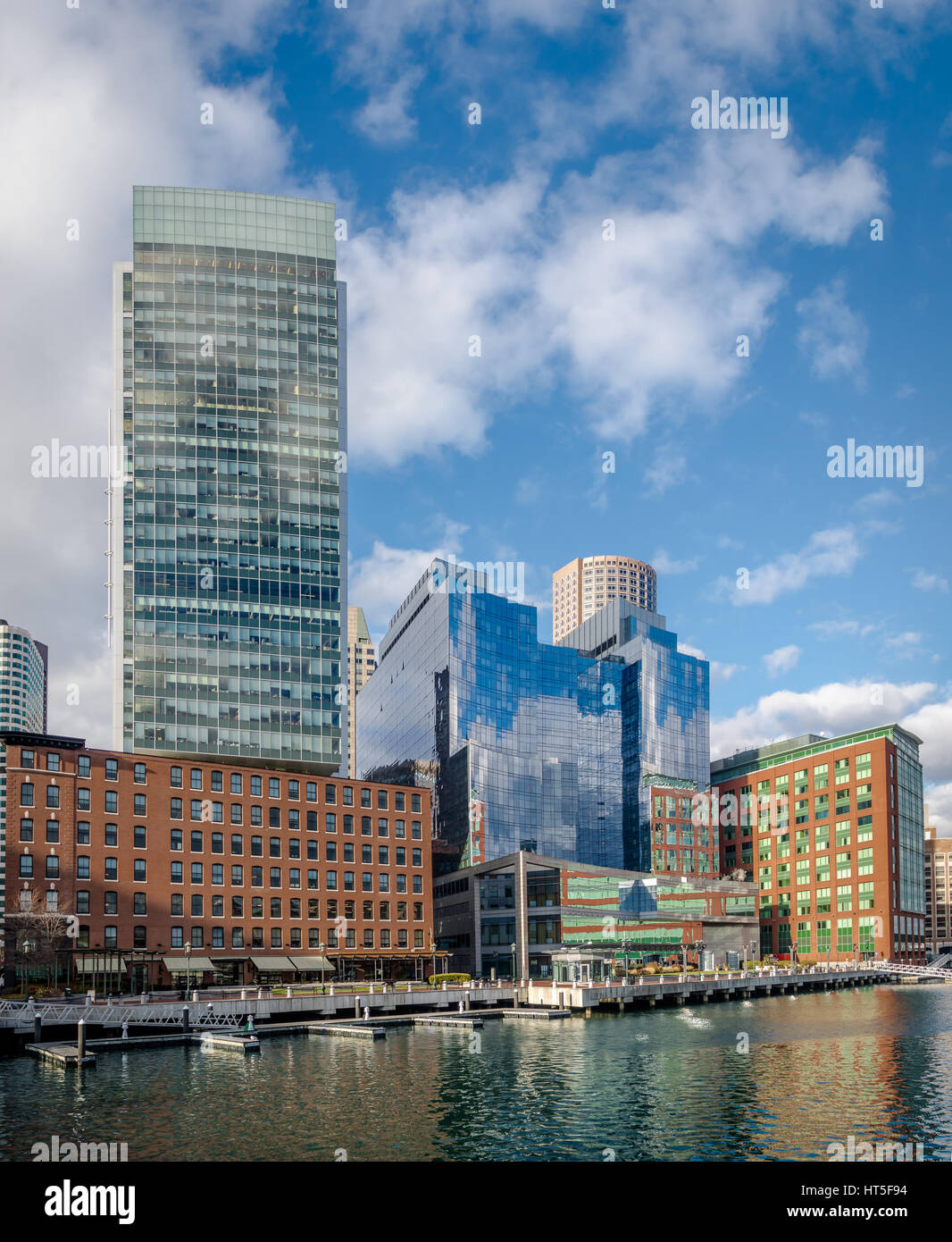 Boston Harbor and Financial District skyline - Boston, Massachusetts ...