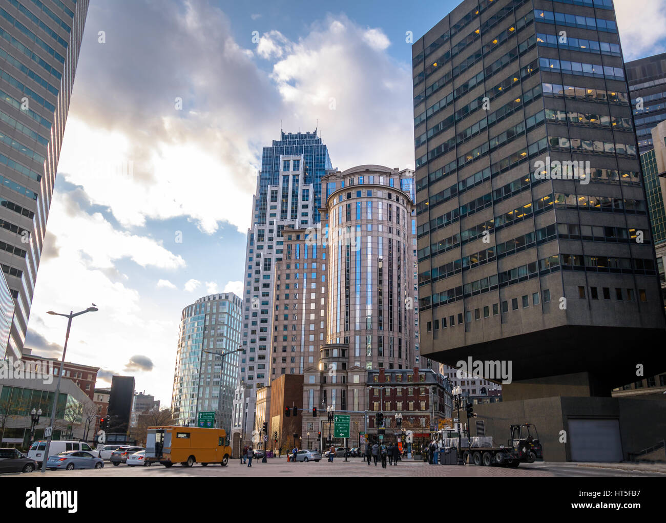 Boston Street Buildings - Boston, Massachusetts, USA Stock Photo - Alamy