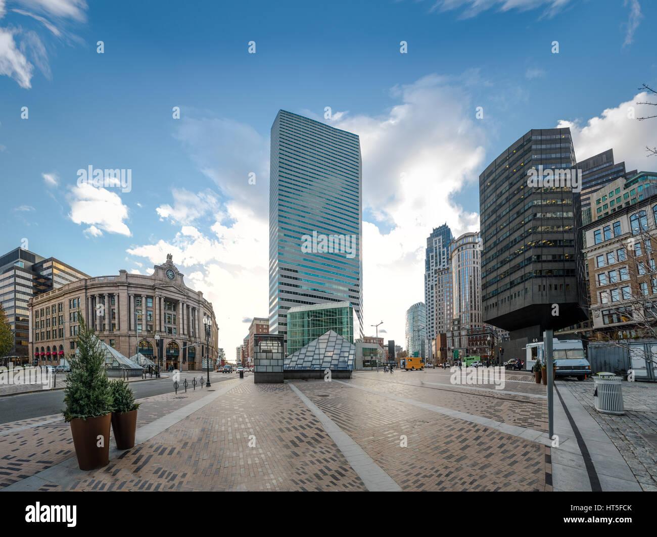 Panoramic view of Boston Buildings and South Station - Boston ...