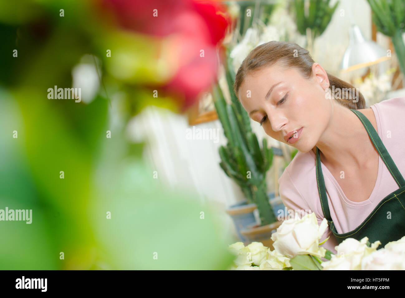 Beautiful pretty florist woman hi-res stock photography and images - Alamy