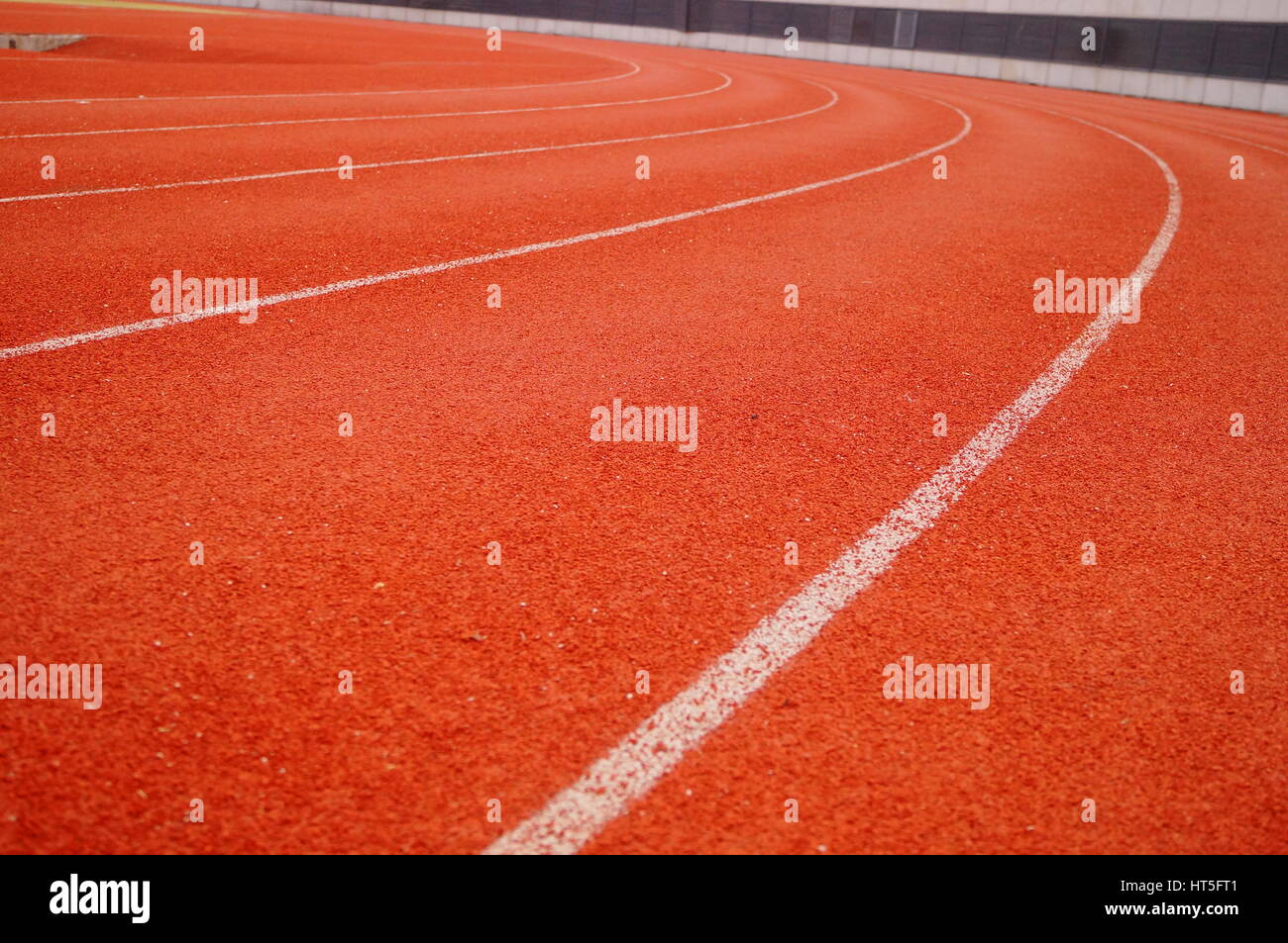 Red plastic track and field track in Baoan Sports Center, Shenzhen ...