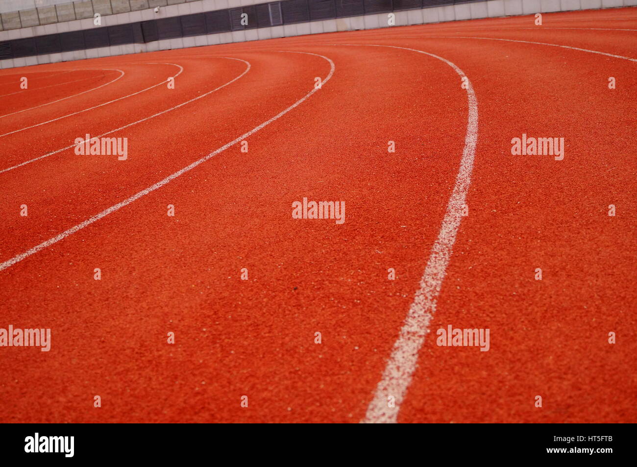 Red plastic track and field track in Baoan Sports Center, Shenzhen ...