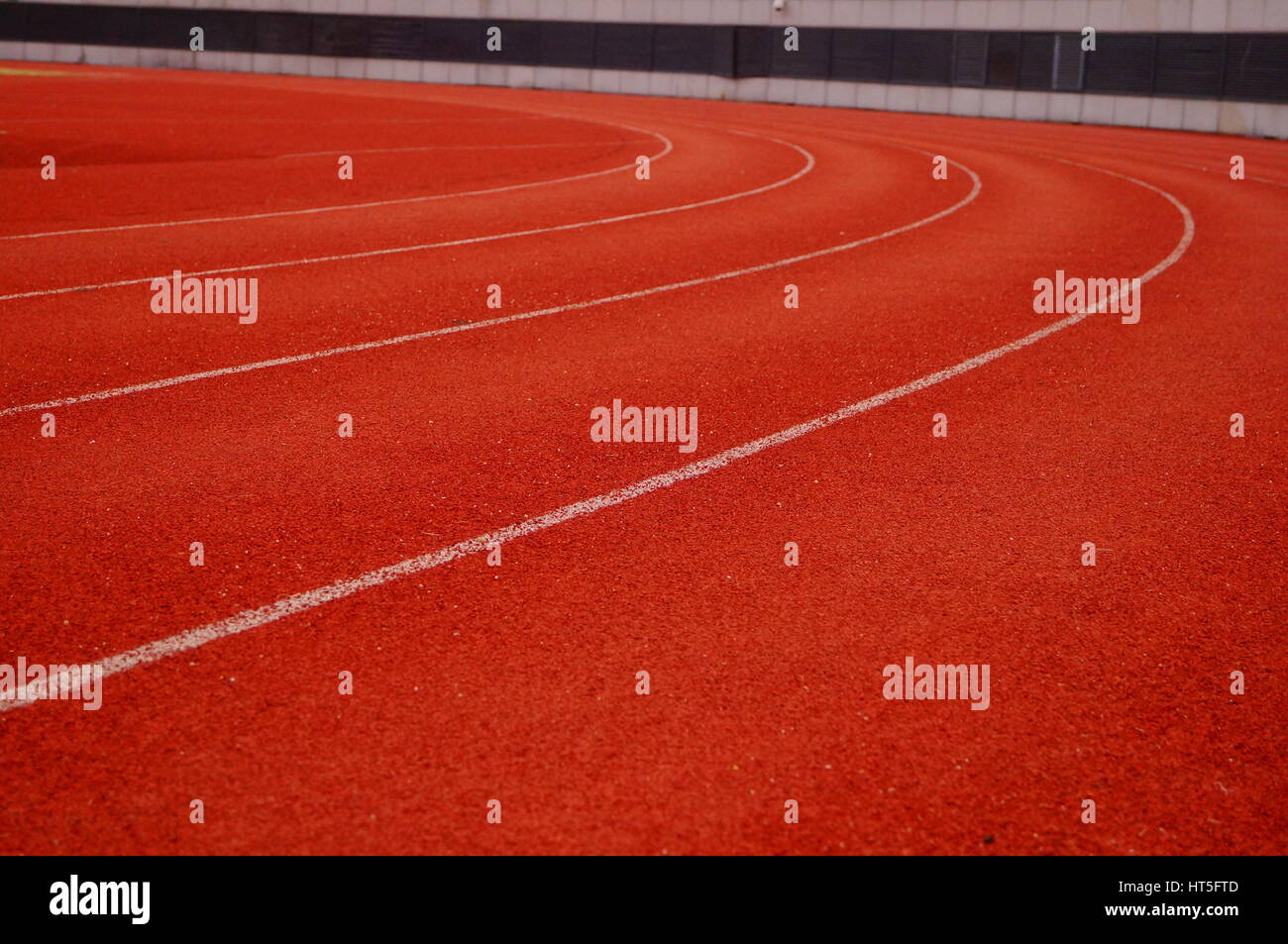 Red plastic track and field track in Baoan Sports Center, Shenzhen ...