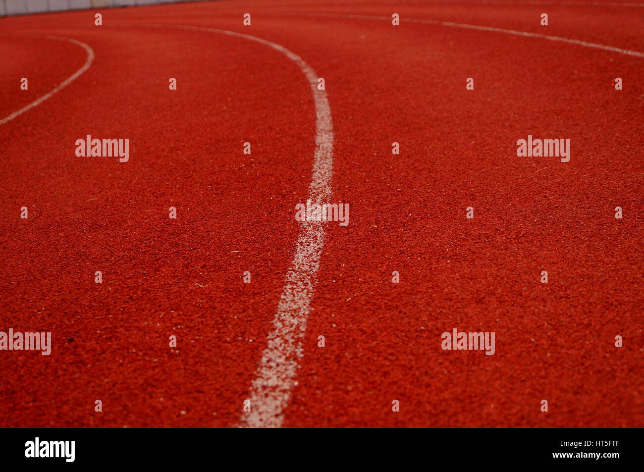 Red plastic track and field track in Baoan Sports Center, Shenzhen ...