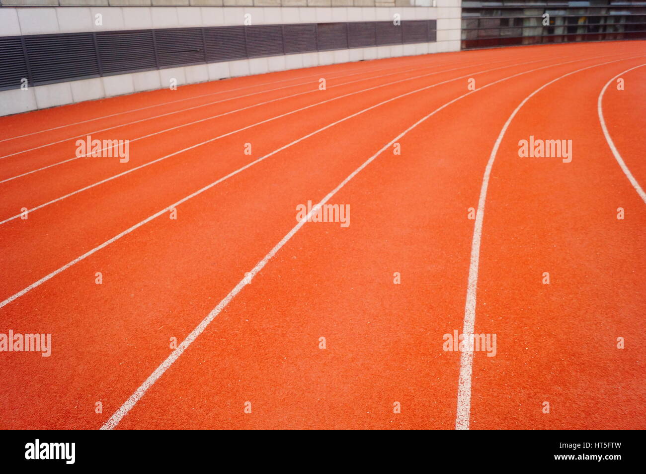 Red plastic track and field track in Baoan Sports Center, Shenzhen ...