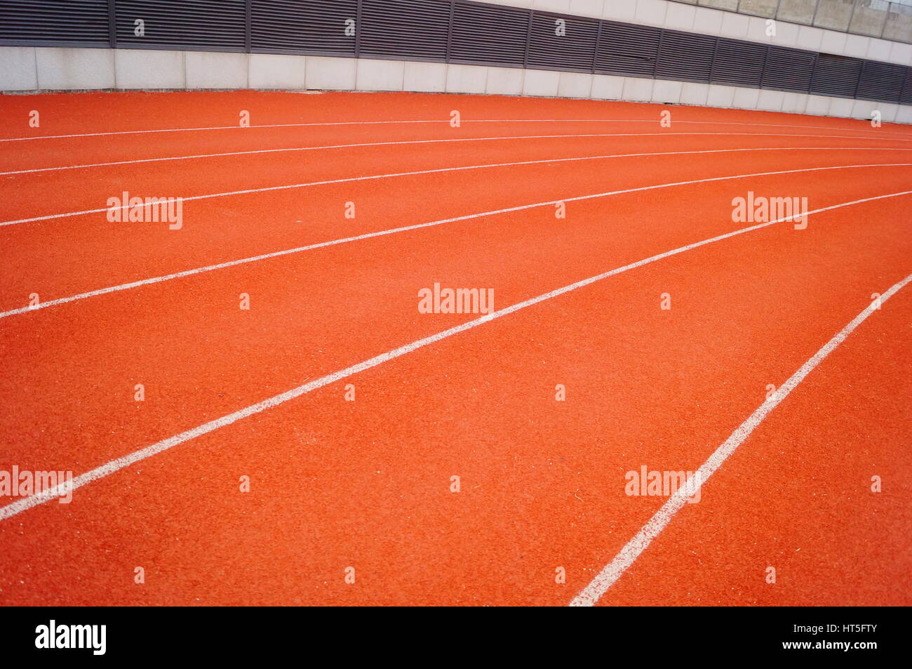 Red plastic track and field track in Baoan Sports Center, Shenzhen ...