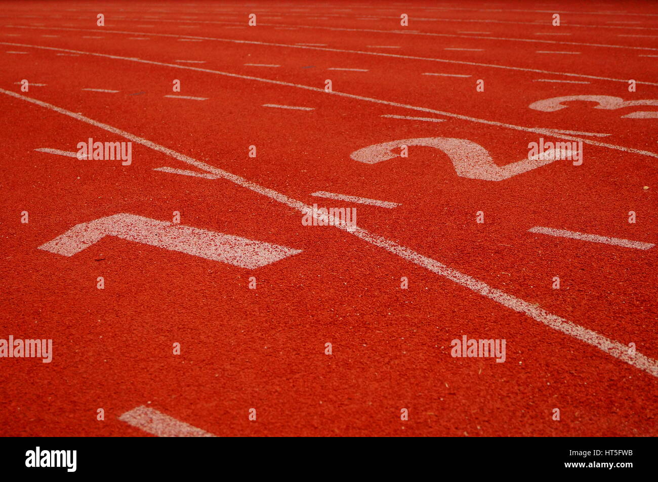 Red plastic track and field track in Baoan Sports Center, Shenzhen ...
