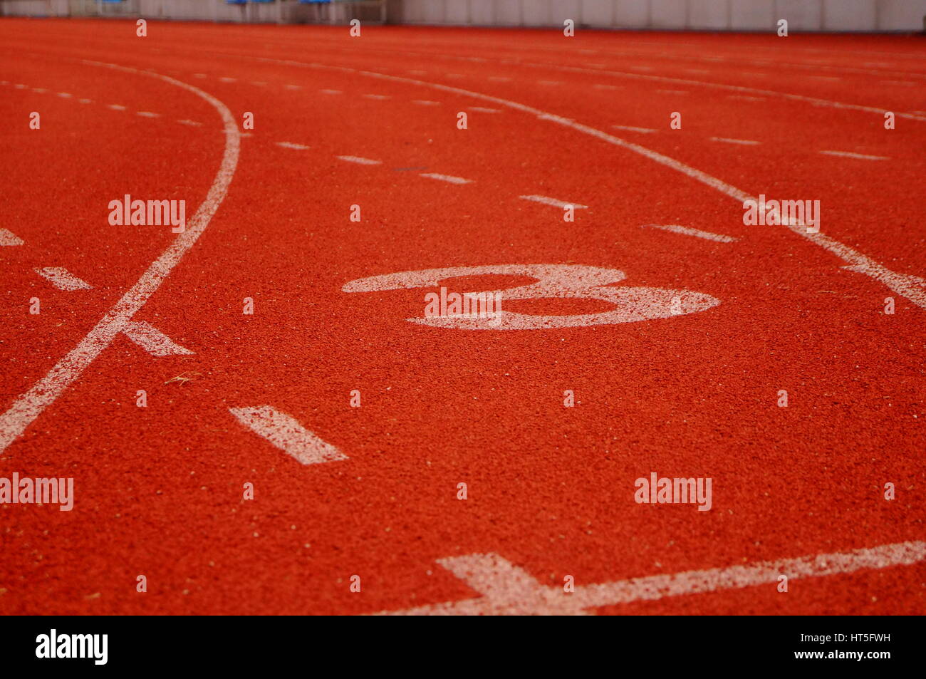 Red plastic track and field track in Baoan Sports Center, Shenzhen ...