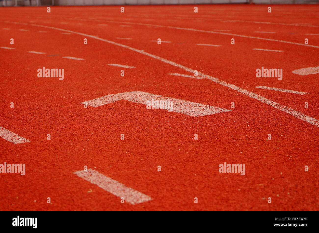 Red plastic track and field track in Baoan Sports Center, Shenzhen ...