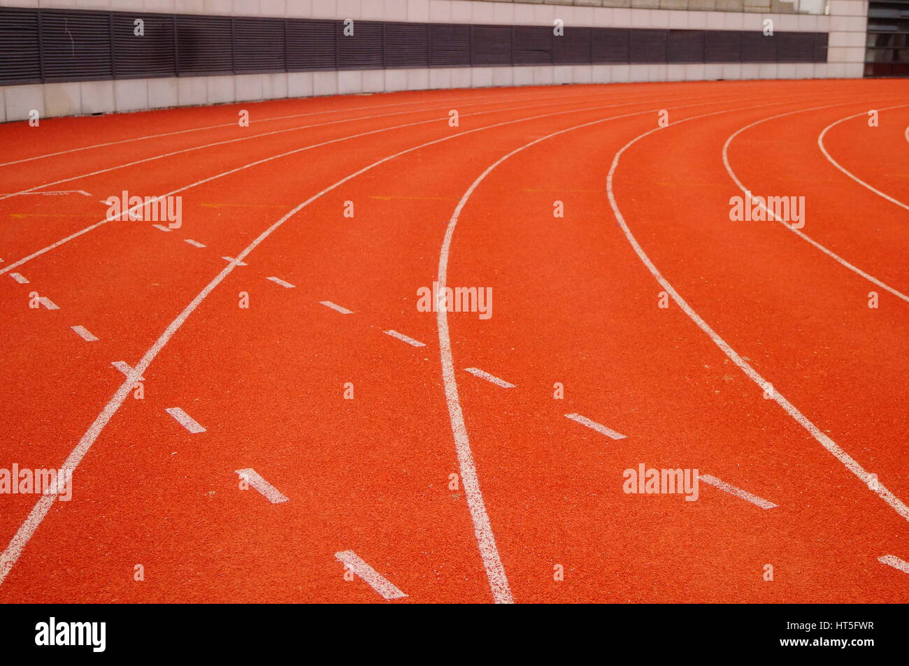 Red plastic track and field track in Baoan Sports Center, Shenzhen ...