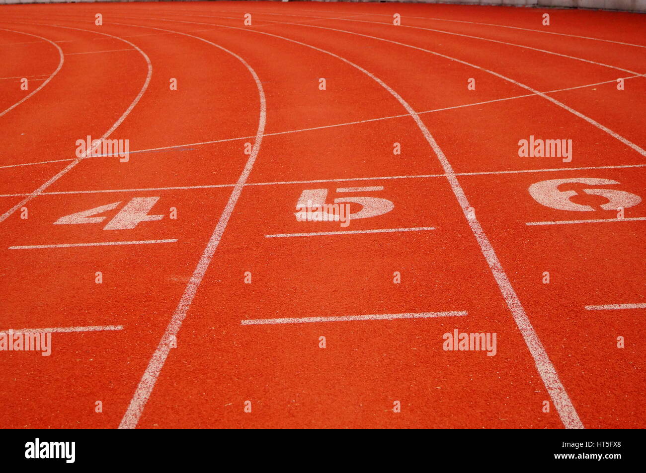 Red plastic track and field track in Baoan Sports Center, Shenzhen ...