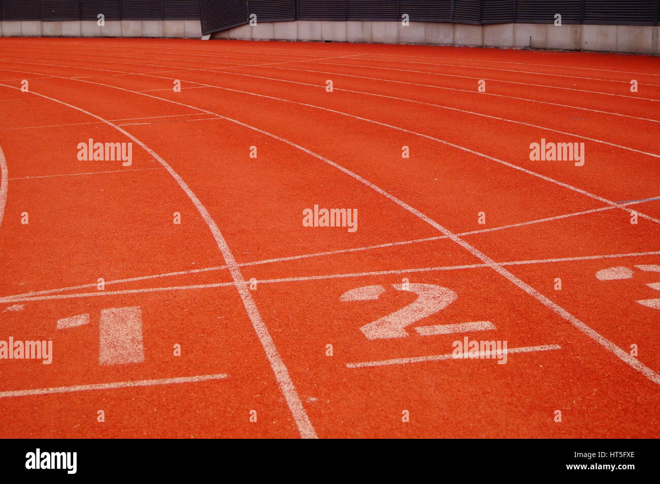 Red plastic track and field track in Baoan Sports Center, Shenzhen ...
