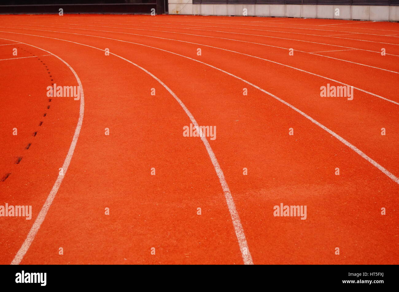 Red plastic track and field track in Baoan Sports Center, Shenzhen ...