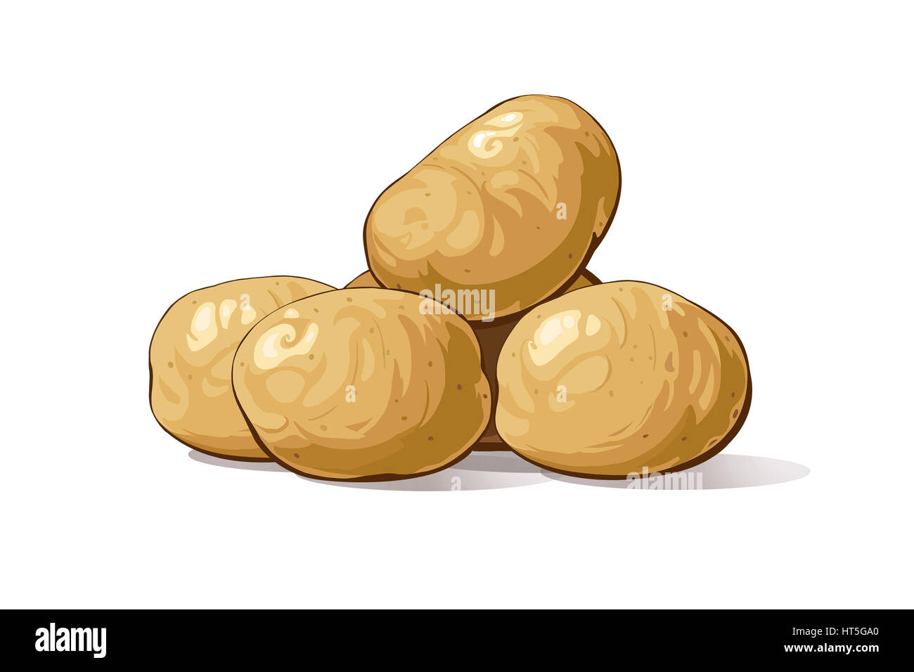 Five potatoes Cut Out Stock Images & Pictures - Alamy