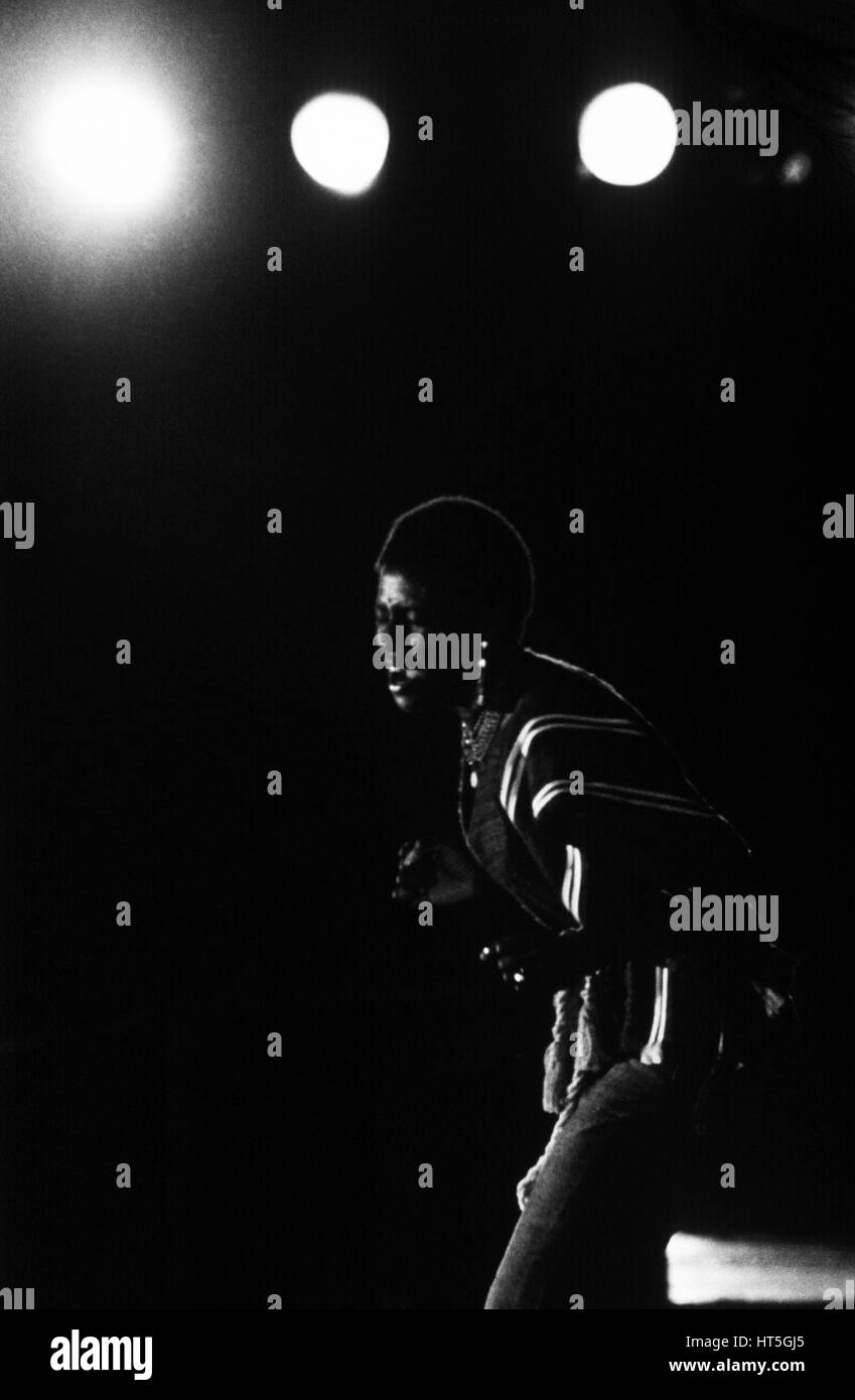 South African singer Miriam Makeba, also known as Mama Africa ...