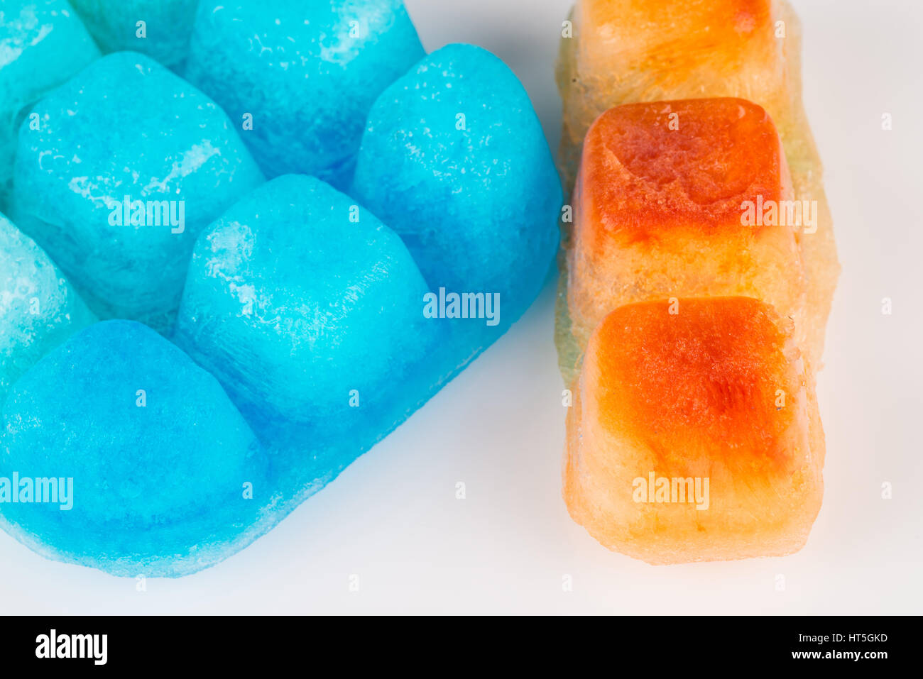 Colorful ice cubes ready to prepare a creative and fancy cocktail Stock ...