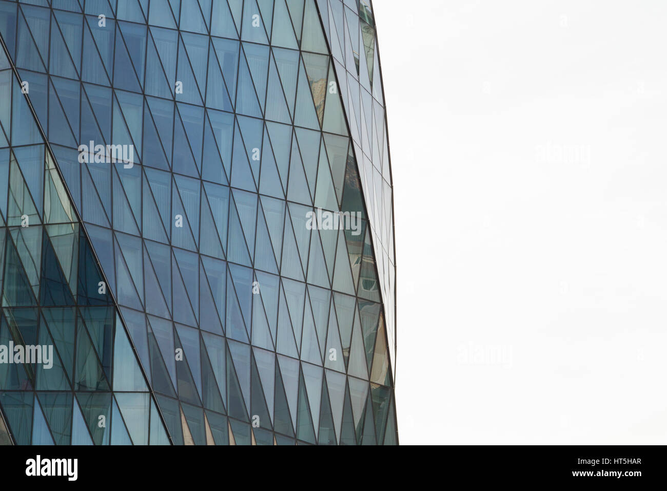 Side view of modern glass skyscrapers with reflection in Istanbul Stock ...