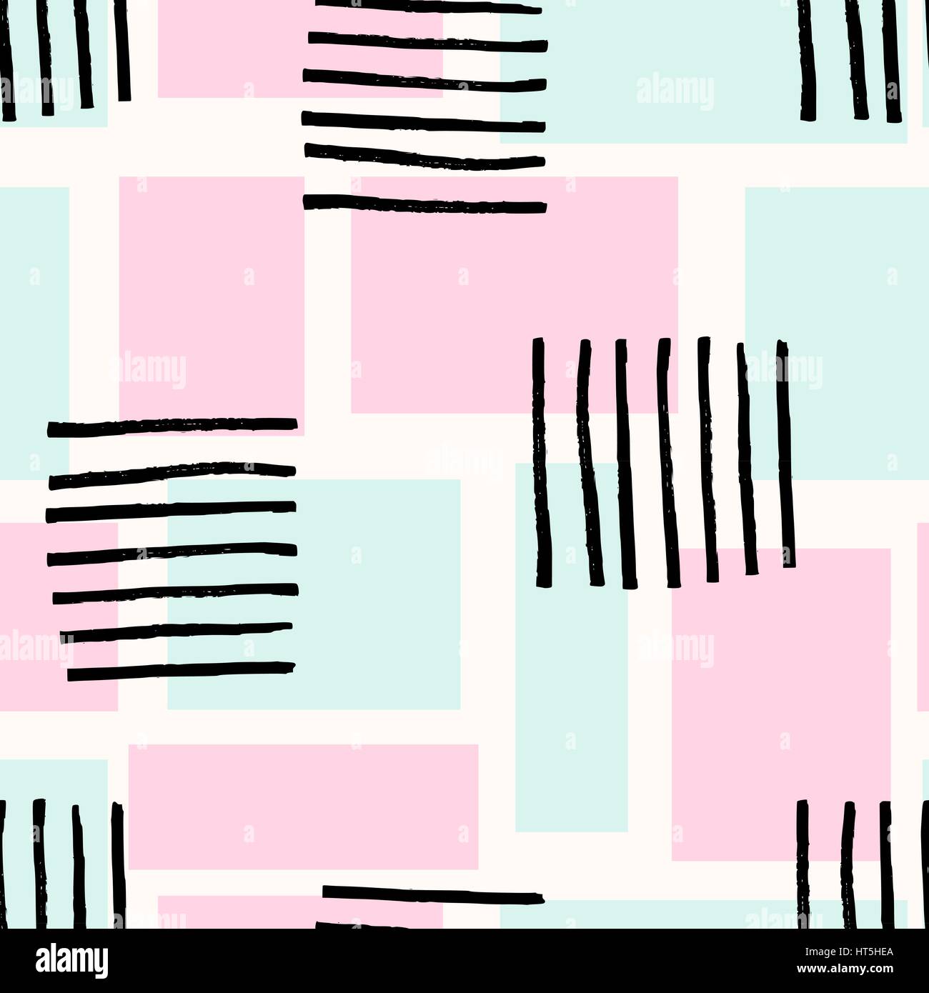 Seamless abstract repeating pattern with geometric shapes in pastel ...