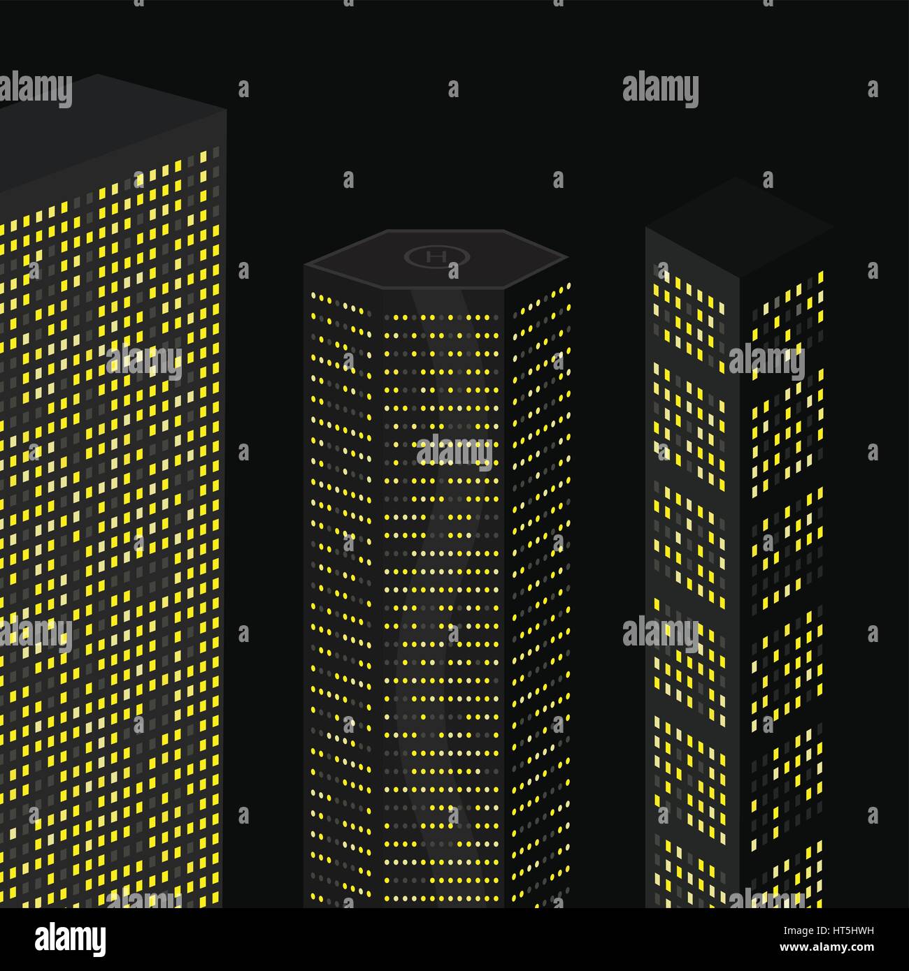 Skyscraper light night Stock Vector Images - Alamy