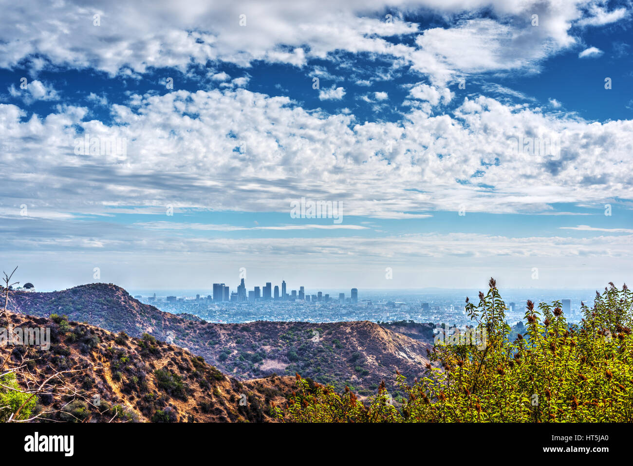 Los Angeles seen from Mount Lee, California Stock Photo - Alamy