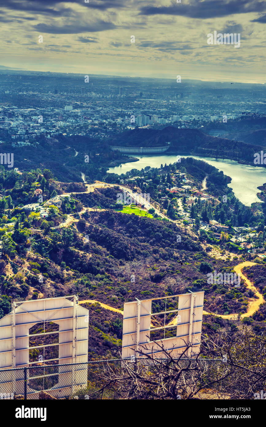 Hollywood sign from behind hi-res stock photography and images - Alamy