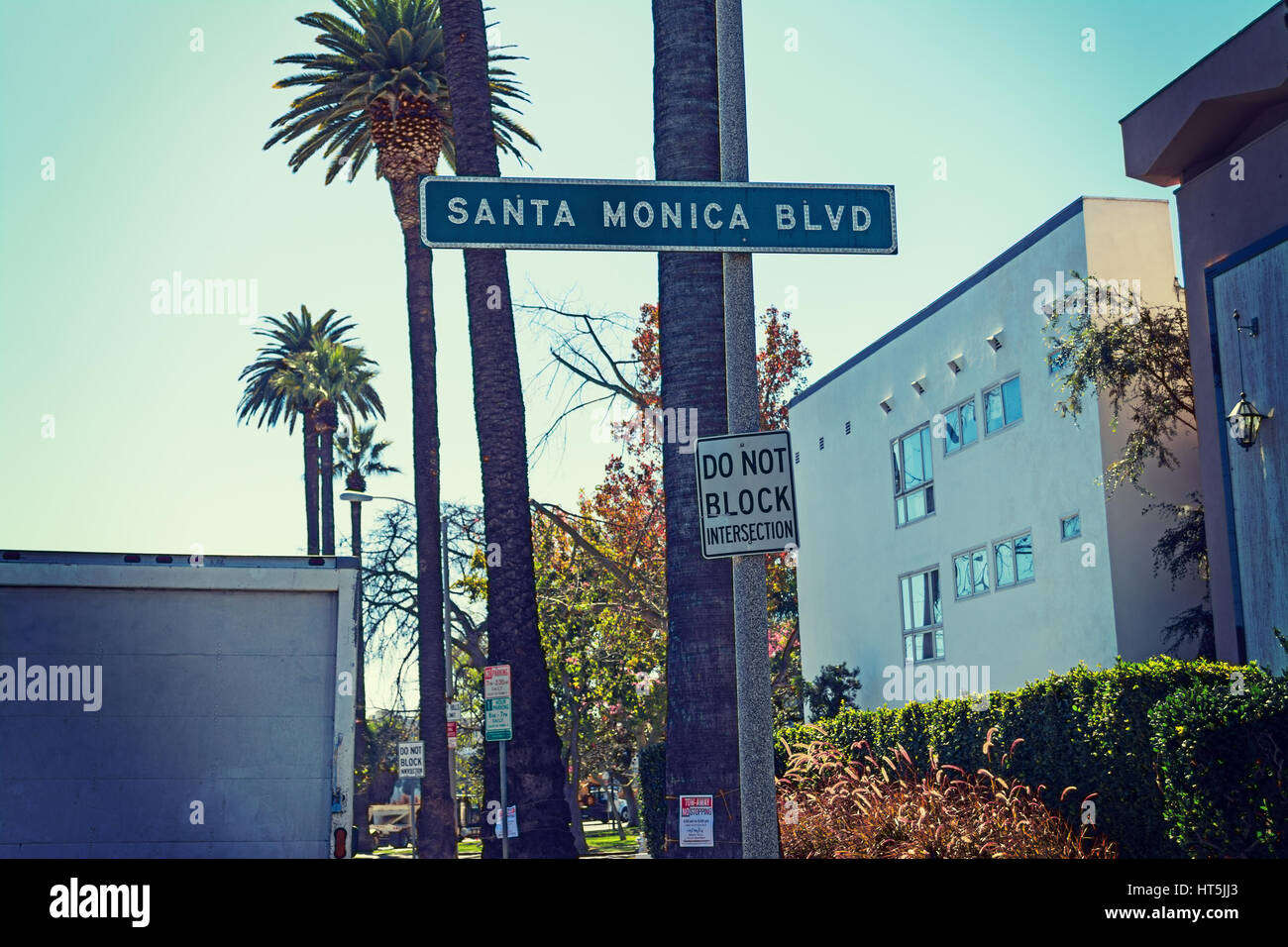 Santa Monica Blvd Sign High Resolution Stock Photography and Images - Alamy