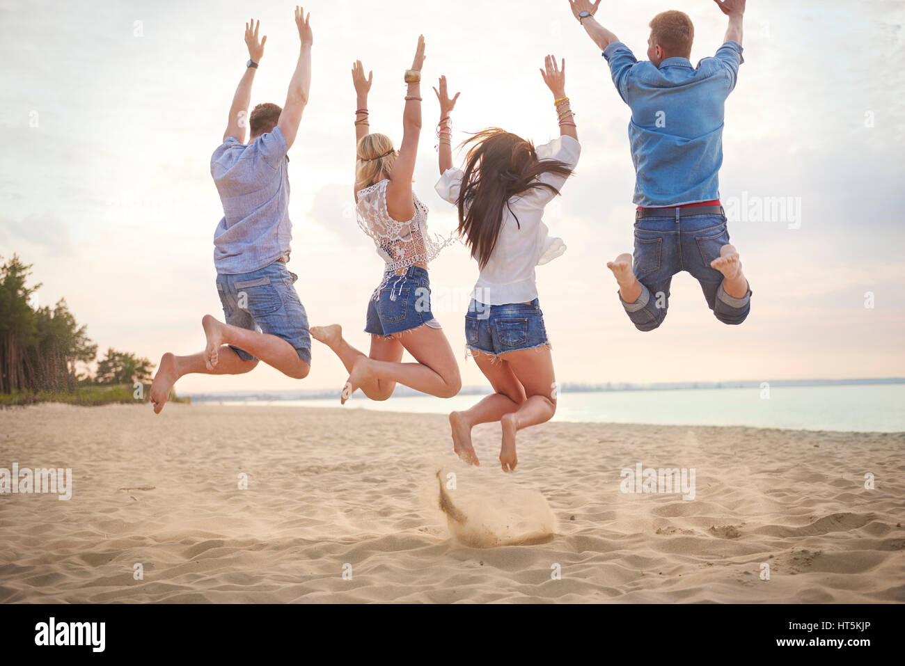 Their happiness is very big Stock Photo - Alamy