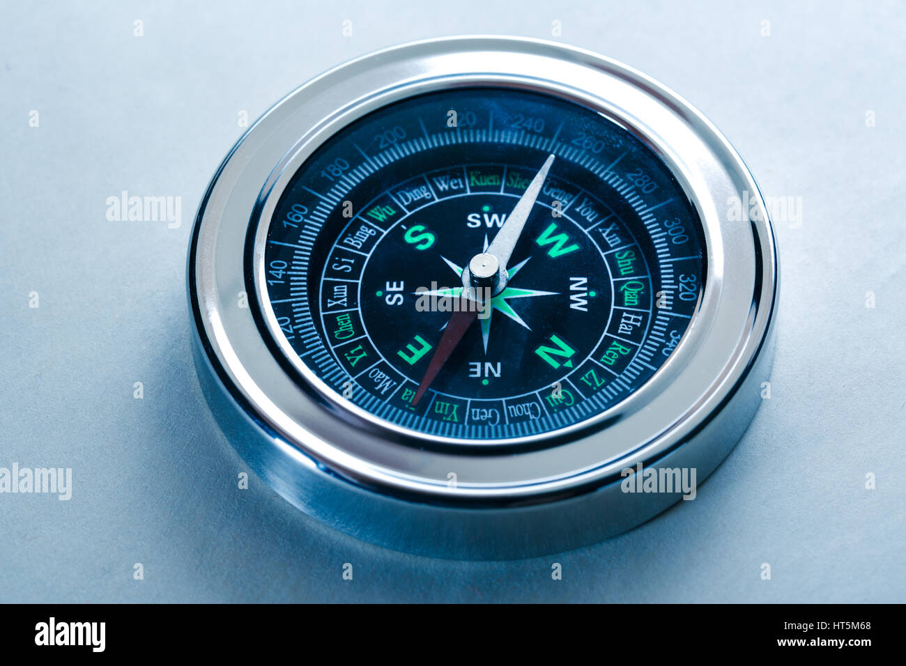 New compass in closeup as single object Stock Photo - Alamy
