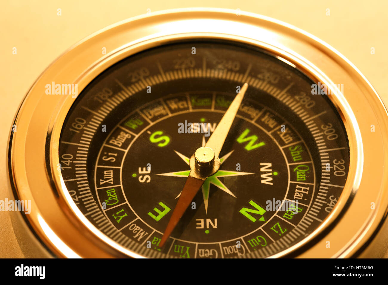 New compass in closeup as single object Stock Photo - Alamy