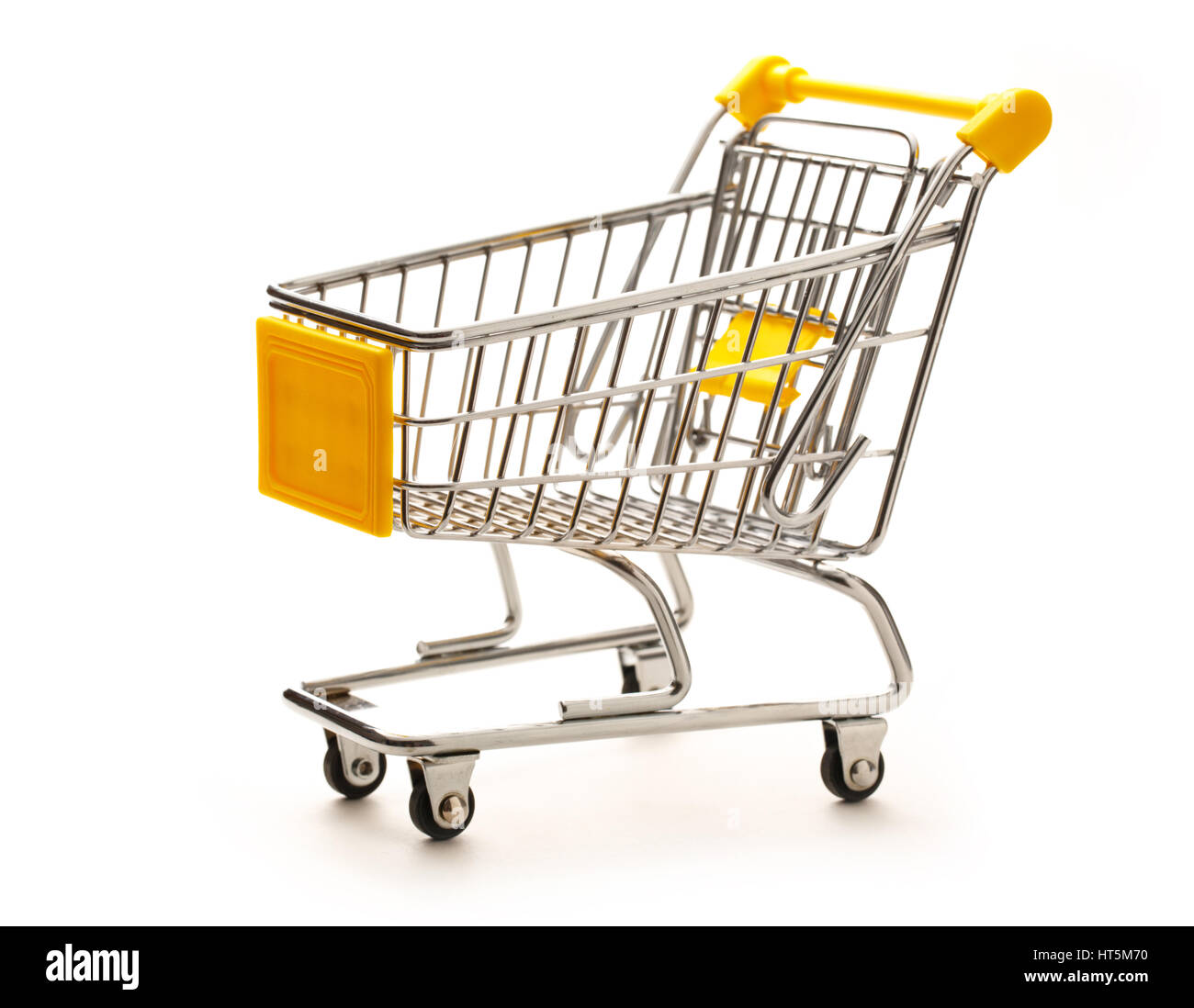 Empty market pushcart on white background closeup Stock Photo - Alamy