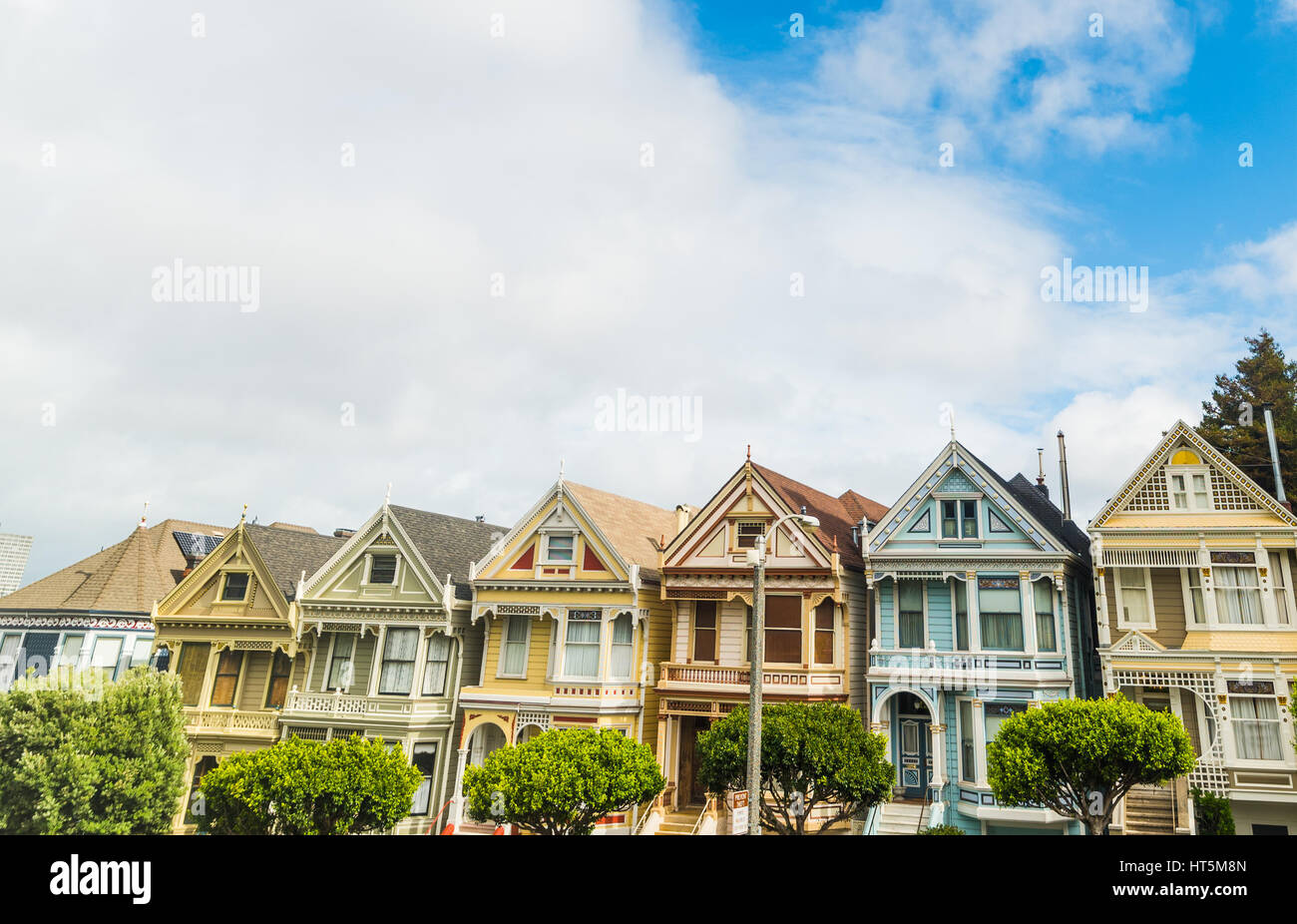 world famous Painted Ladies in San Francisco, California Stock Photo ...