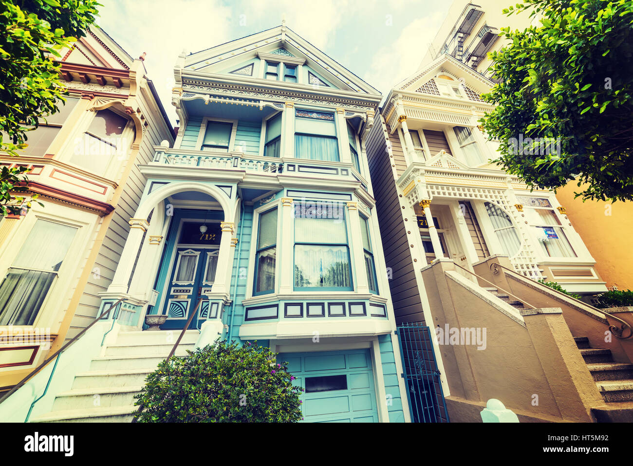 world famous Painted Ladies in San Francisco, California Stock Photo ...