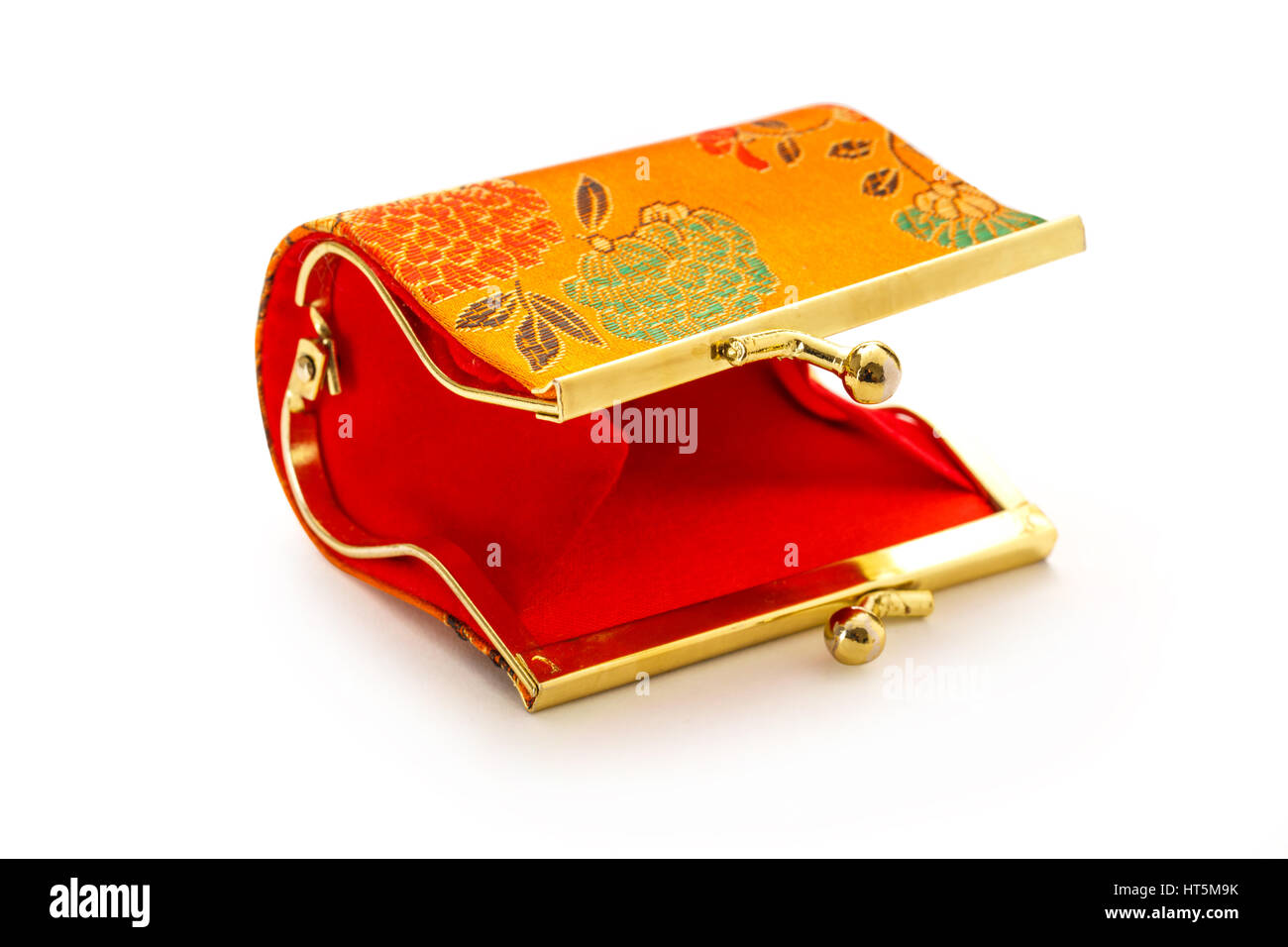 Colorful purse on white background in closeup Stock Photo - Alamy