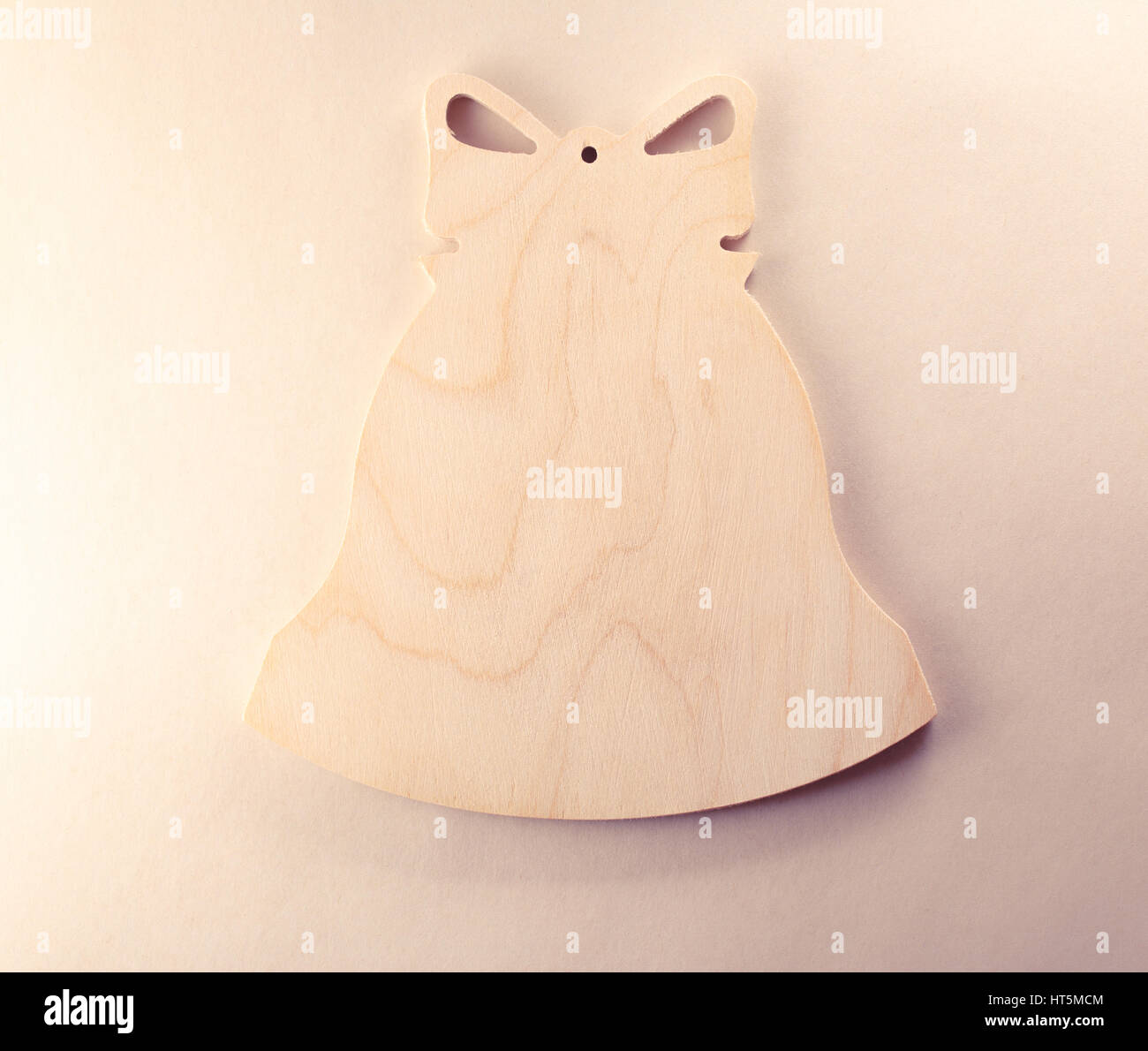 Blank wooden cutting board in bell form Stock Photo - Alamy