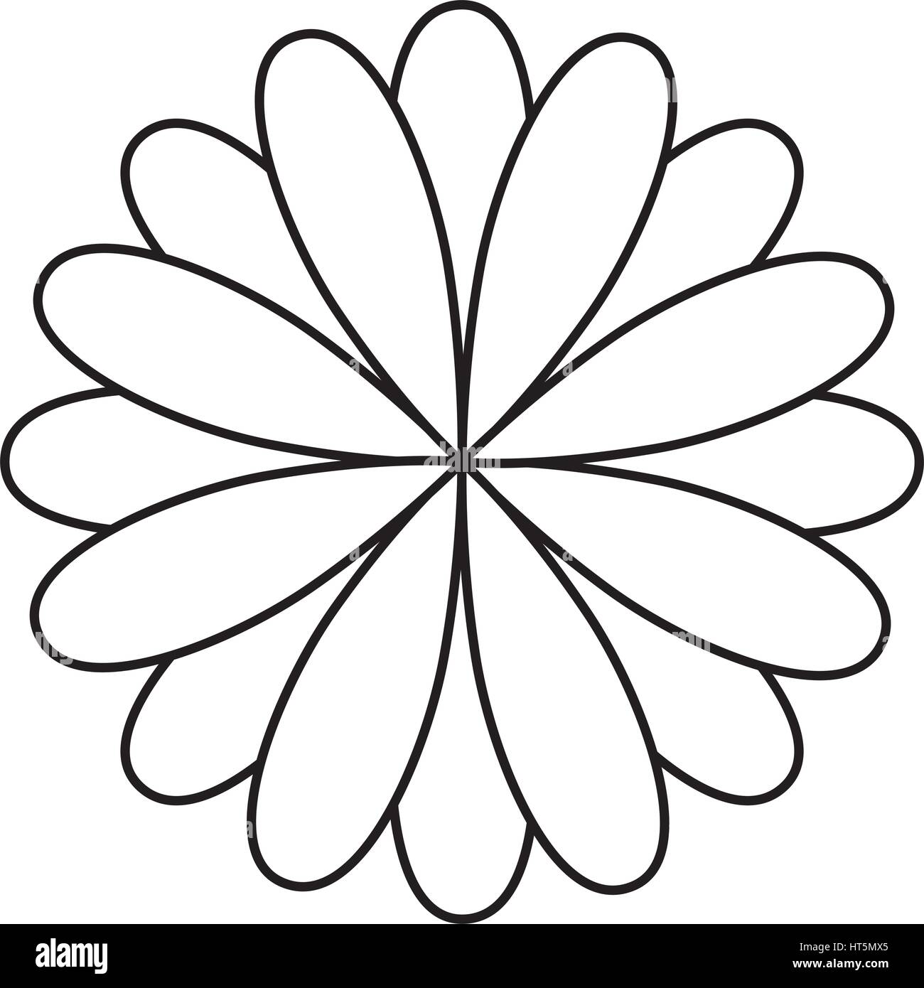 figure flower with petals icon Stock Vector Image & Art - Alamy