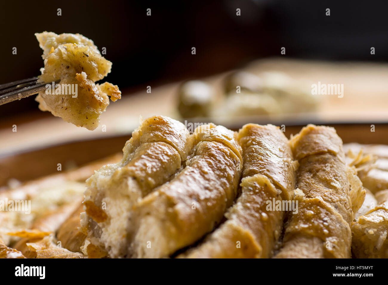 Fresh Baked Traditional Homemade Greek Buckwheat Pie with Cheese Stock ...